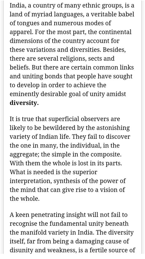 Essay On Unity In Diversity In English About 1000 Words Brainly In