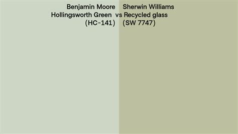 Benjamin Moore Hollingsworth Green HC 141 Vs Sherwin Williams