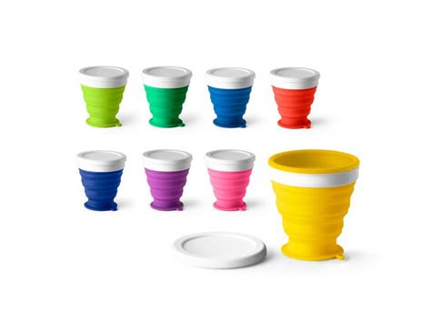 Copo de Silicone 240 ml Retrátil Ecológico Dobrável Personalizado