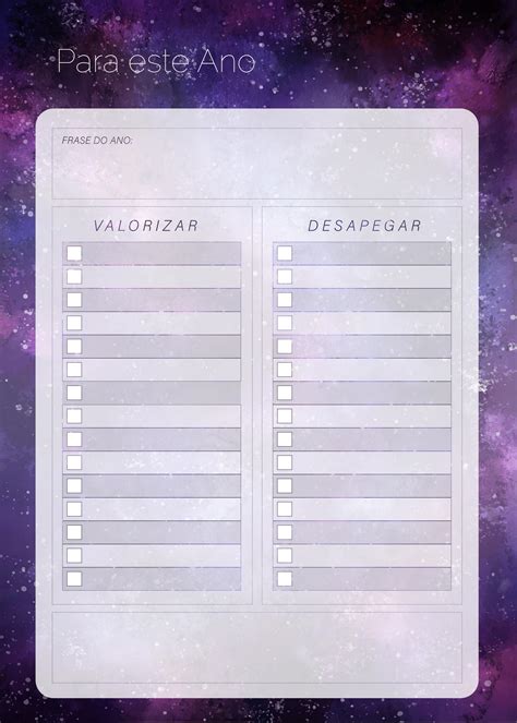 Planner Galaxia Lilas Para Este Ano Fazendo A Nossa Festa
