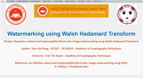 research a robust and imperceptible blind color image watermarking using walsh hadamard
