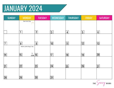 Free January Calendar Printable Kick Off The Year