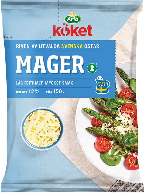 Arla Köket Riven ost mager 12 150 g Arla