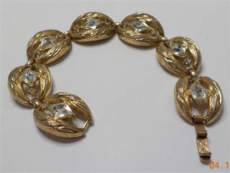 Vintage Trifari Rhinestone Bracelet 691 Trifari With Crown Etsy