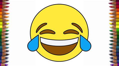 How To Draw A Cute Emoji Face With Tears Of Joy Laughing Crying YouTube