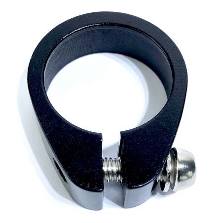 Collier de selle 31 8mm Alu Noir Chrome vélo fixie cruiser chopper ancien