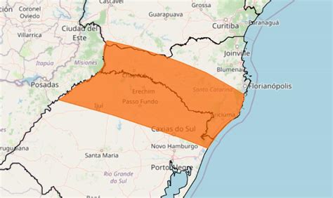 Alerta Laranja Para Temporais Chuva Intensa E Ventos Em Partes Do RS