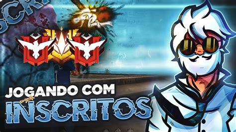 LIVE FFJOGANDO INSCRITOSRUMO AO DESAFIANTEFREE FIRE AO VIVO