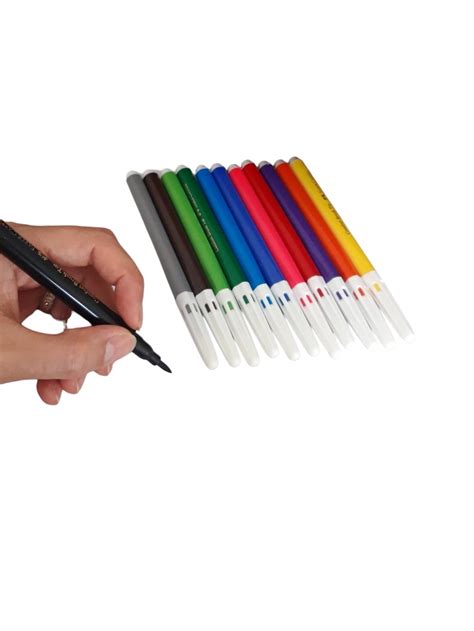 Faber Castell Comfort Fırça Uçlu Keçeli Kalem 12Li Ucuz Boya Kalemleri