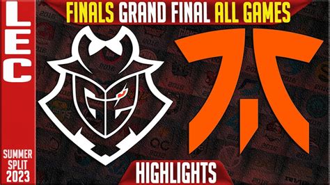 G2 Vs FNC Highlights ALL GAMES LEC Summer Finals Grand Final 2023