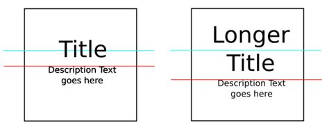 html vertically aligning text along the same line across different containers stack overflow