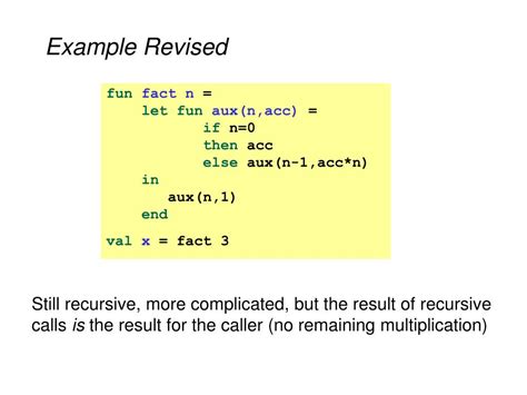 ppt cse341 programming languages lecture 6 tail recursion accumulators exceptions