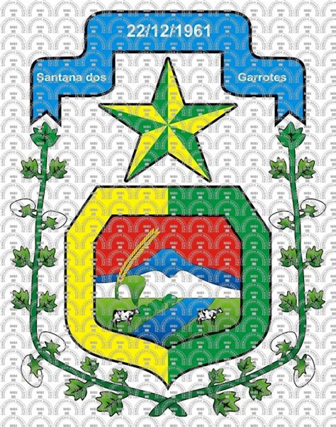 Brasão e Bandeira da Cidade de Santana dos Garrotes PB mbi br