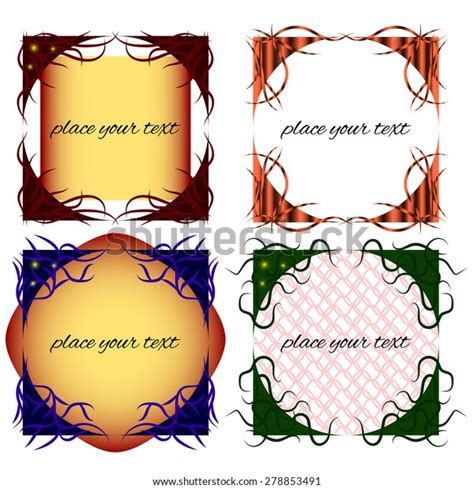 Vector Set Border Design Element Frame Stock Vector Royalty Free