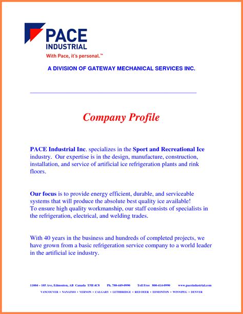 Simple Business Profile Template Kaesg Blog