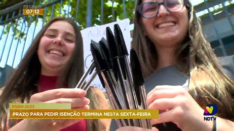 Prazo para pedir isenção na inscrição do Enem 2023 termina na sexta feira