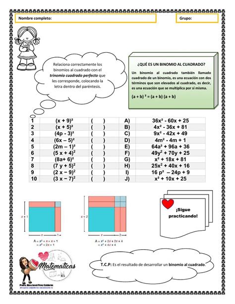Binomio Al Cuadrado Secundaria Matematicas Matematicas Interactivas