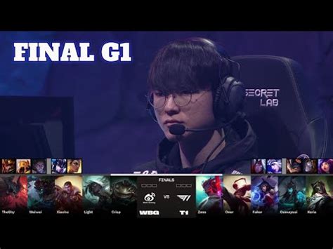 WBG Vs T1 Game 1 Grand Finals LoL Worlds 2023 T1 Vs Weibo Gaming