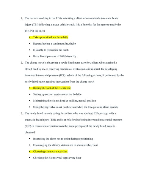 AMS Exam3 Lecture Notes The Nurse Is Working In The ED Is Admitting