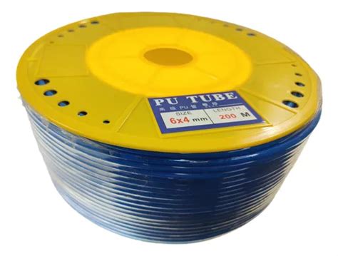 Manguera Neumatica Tubing Poliuretano 6 Mm Pu6x4mm 200mts