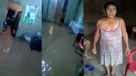 Torrencial lluvia inundó viviendas en Misquiyacu distrito de Tres