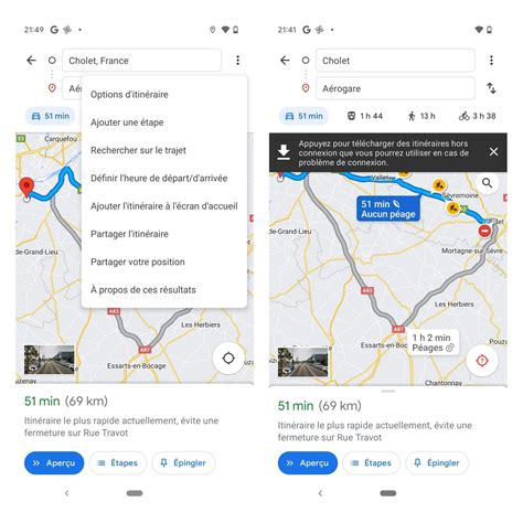 Comment enregistrer un itinéraire sur Google Maps