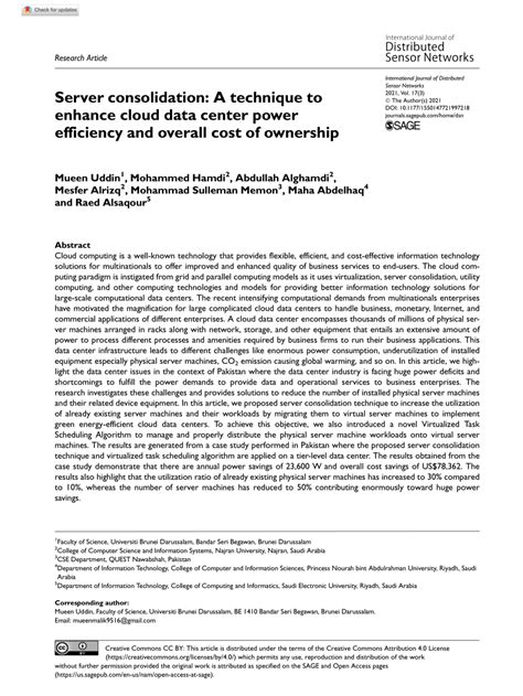 pdf server consolidation a technique to enhance cloud data center power efficiency and