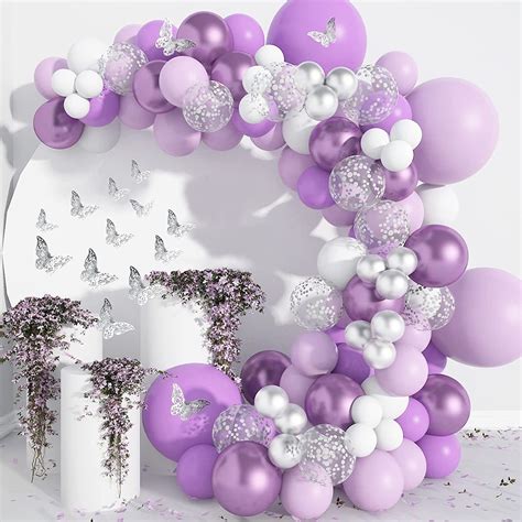 126pcs Purple Butterfly Baby Girl Balloon Garland Arch Etsy Artofit