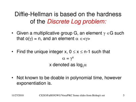 public key cryptography diffie hellman discrete log rsa ppt download