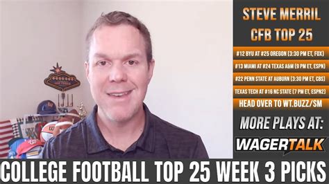 College Football Week Picks And Odds Top College Football