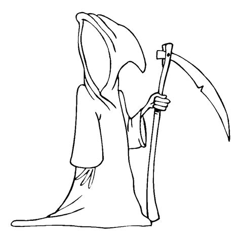Halloween Coloring Sheet Grim Reaper Halloween Coloring Sheets Images