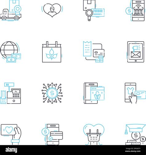 Business Intelligence Linear Icons Set Analytics Dashboards Data