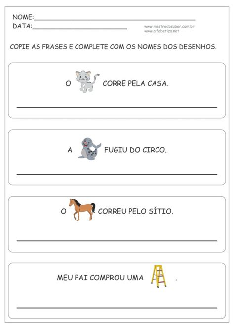 Atividades Frases Mestre Do Saber Loja