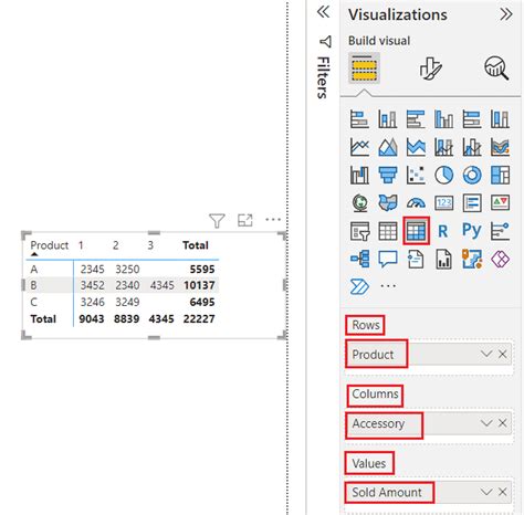 Power BI Matrix Multiple Column SPGuides