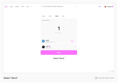 How To Send Tokens With The Uniswap Web App Uniswap Labs