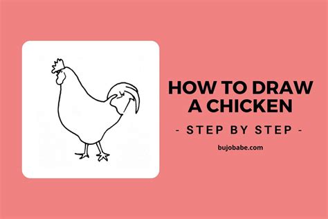 How To Draw A Chicken Step By Step Easy Drawing Guide Bujo Babe