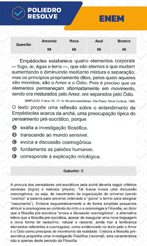 Enem 2022 Questão 59 Prova Amarela Brasil Escola