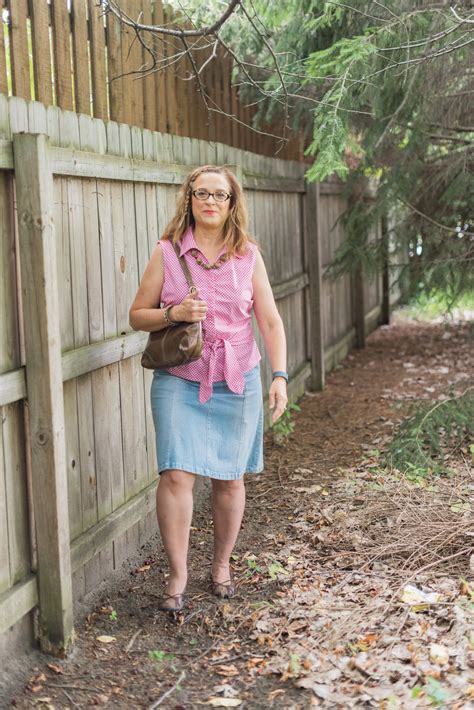 Denim Daze Knee Length Skirt Stylin Granny Mama