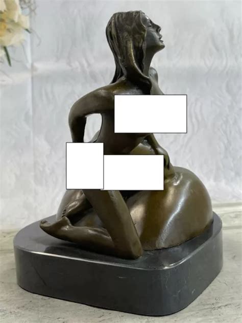 ART DECO EROTICO Nude Naked Woman Da Mavchi Bronzo Scultura Large