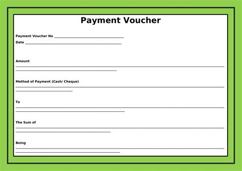 Simple Payment Voucher Template