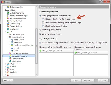 Visual Studio Adding Usings Inside The Namespace Stack Overflow