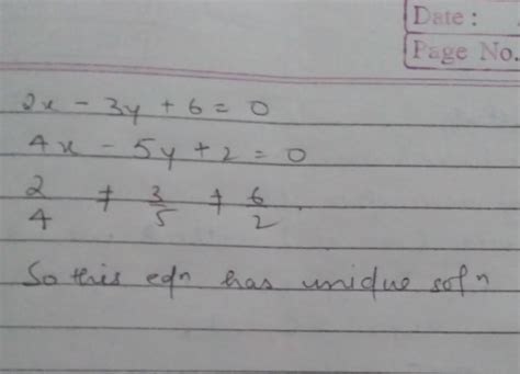 4 find whether the lines representing the following pairof linear equations intersect at a