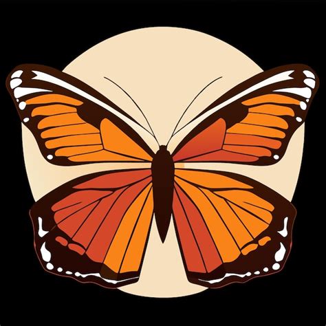 Arte Digital El Elegante Vuelo De La Mariposa Monarca Vector Premium