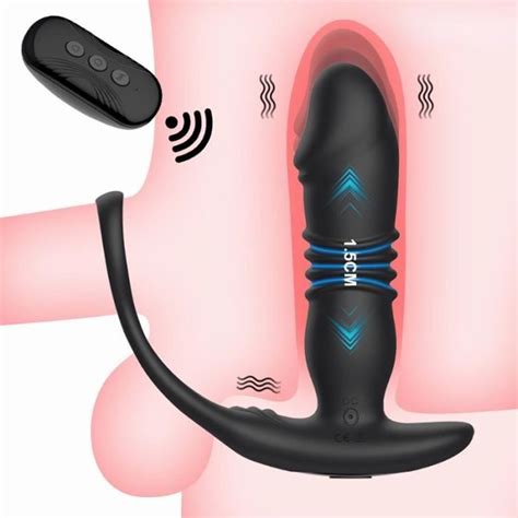 Vibromasseur anal télescopique pour homme massage de la prostate plug