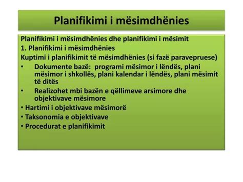 PPT Planifikimi i mësimdhënies PowerPoint Presentation free download