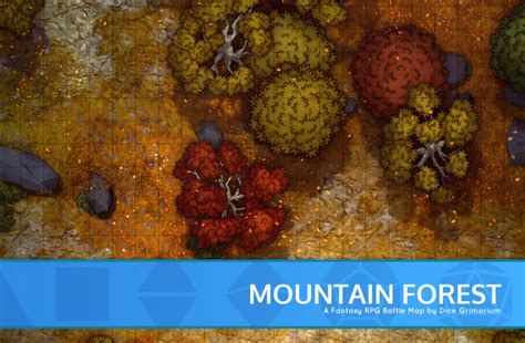 Mountain Forest D D Map For Roll20 And Tabletop Dice Grimorium