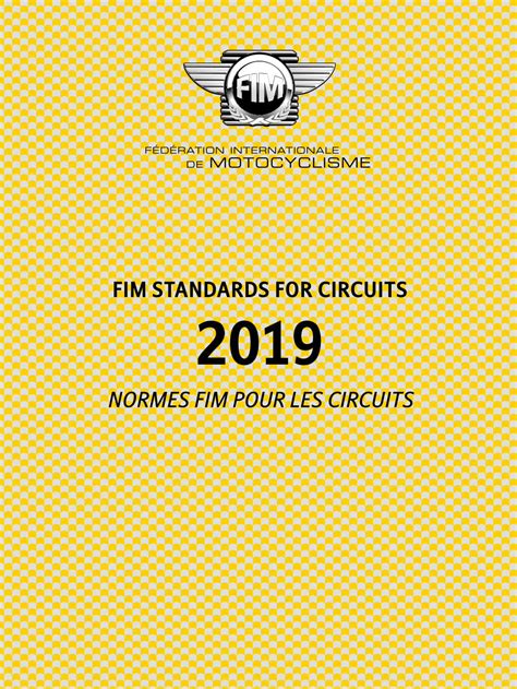 PDF FIM STANDARDS FOR CIRCUITS 2019 Motorsport Total FIM