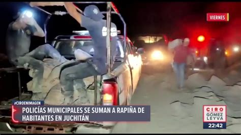 Policías de Juchitán participan en rapiña tras choque de tráileres en