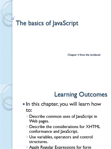 the basics of javascript pdf java script parameter computer programming