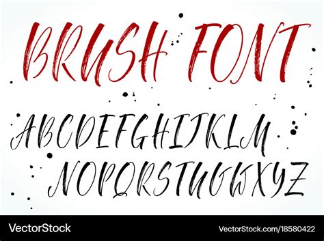 Alphabet Brush Lettering Royalty Free Vector Image